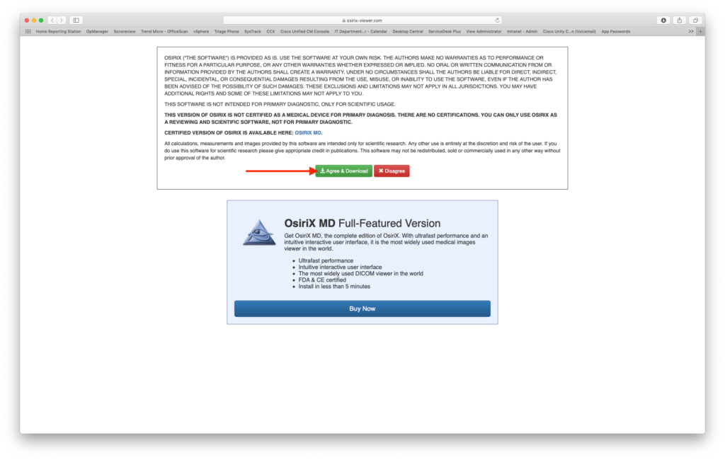 Viewing an osirix dicom file in windows - chargedas